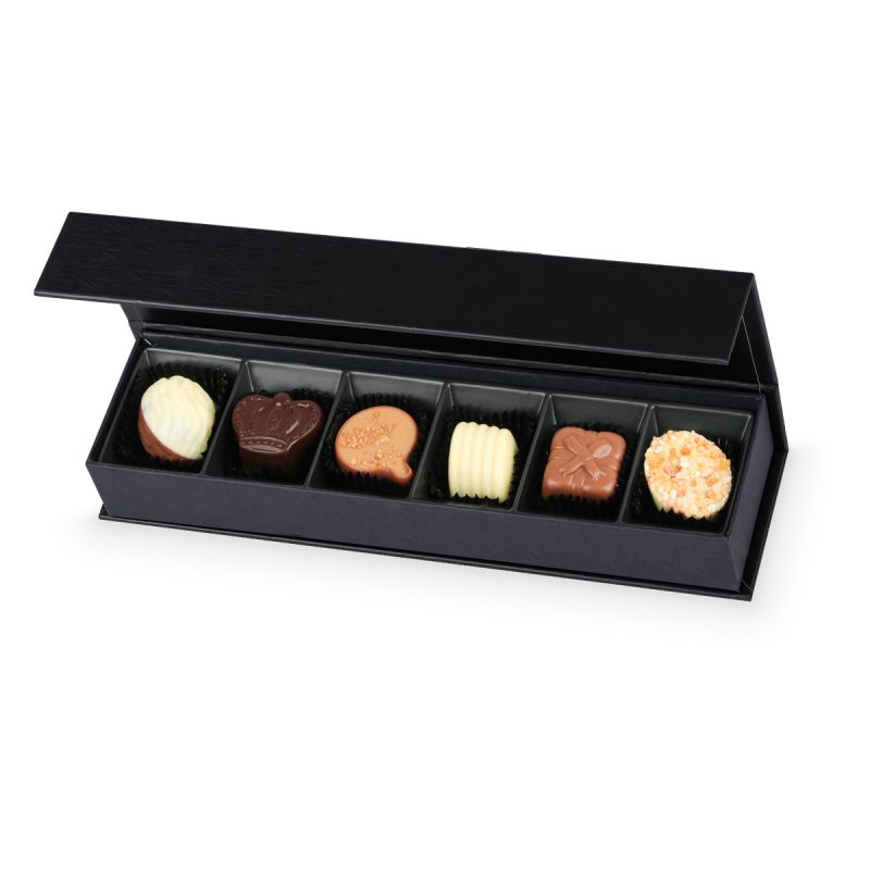 Bombonierka na urodziny Chocolate Box Long Black z Twoimi życzeniami