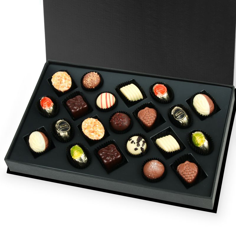 Bombonierka urodzinowa Chocolate Box Black z Twoimi życzeniami