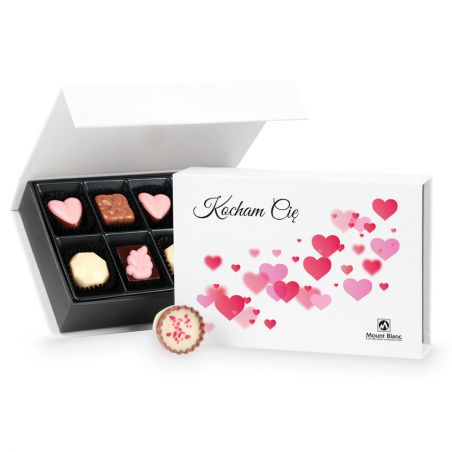Bombonierka na Walentynki Chocolate Box Mini White Kocham Cię