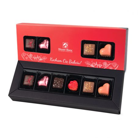Czekoladki Premium Elegance Red Long Kocham Cię Babciu